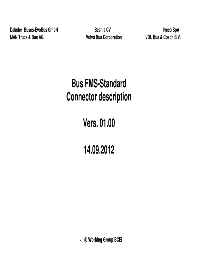 Bus Fms Connector 01.00 Ver 14092012 | PDF | Bus | Electrical Connector