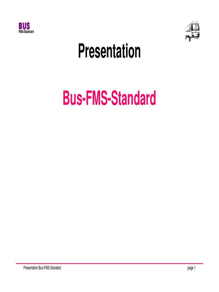 Bus-FMS Standard for Bus Makers | PDF | Bus | Service Industries