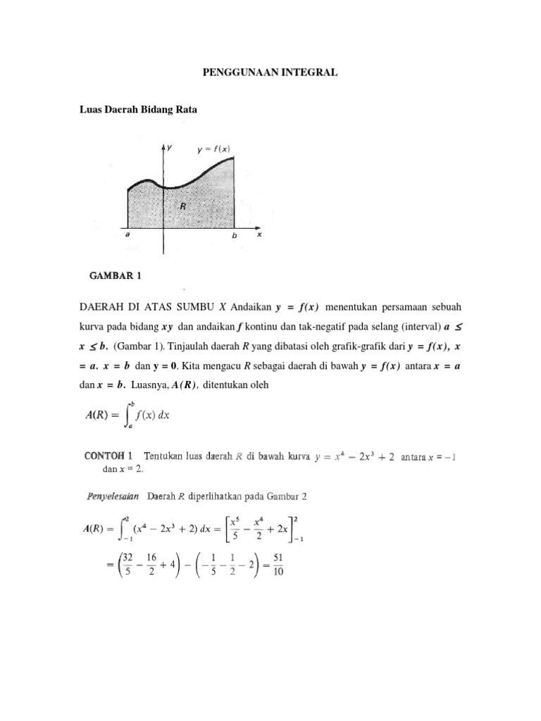 PENGGUNAAN INTEGRAL BR | PDF | Metode & Bahan Ajar