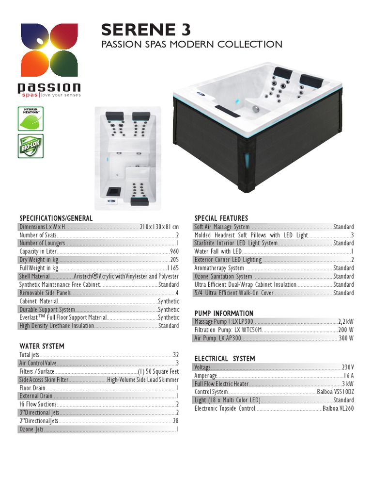 Jacuzzi Serene 3 | PDF | Pump | Manufactured Goods