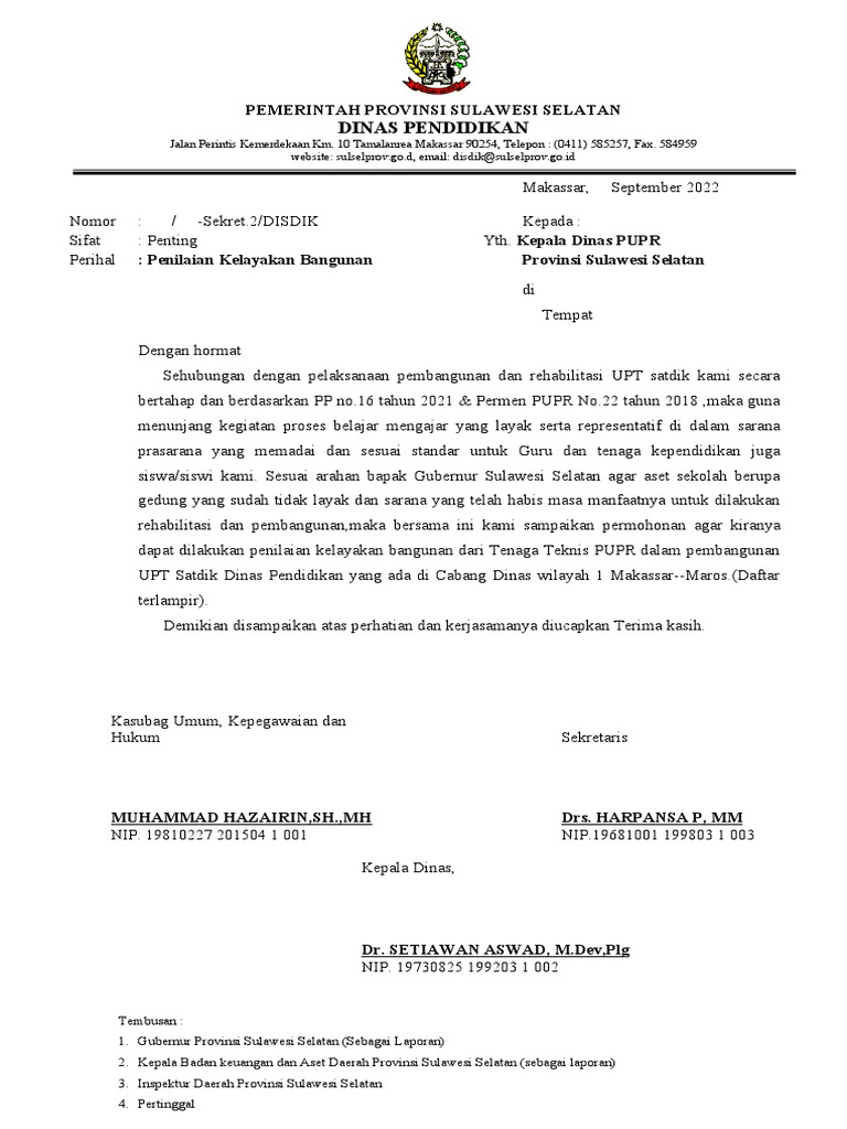 Surat Pendampingan PUPR 1 | PDF