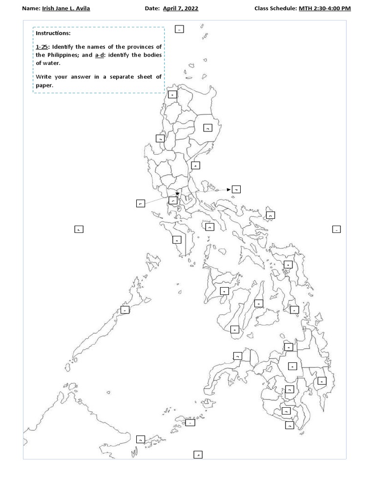Activity 3-Philippine Map Quiz | PDF