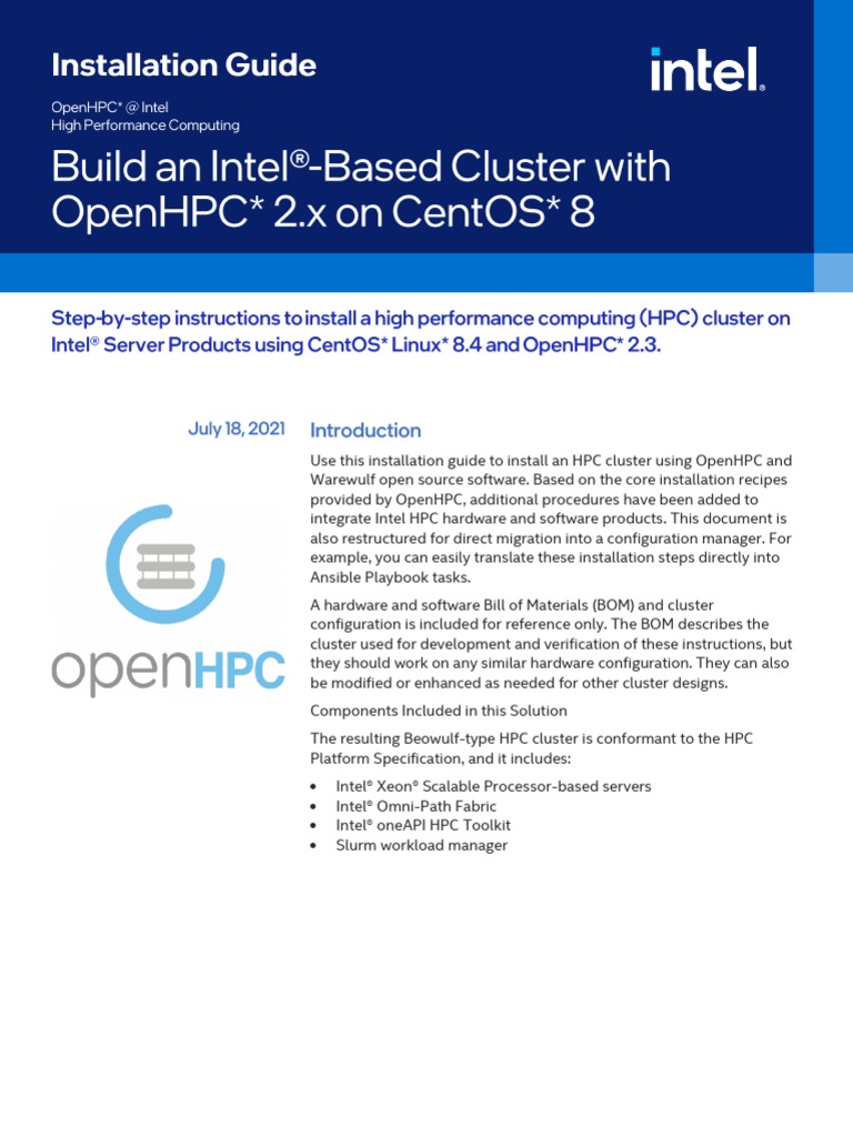Use This Installation Guide To Install An HPC Cluster Using OpenHPC and ...