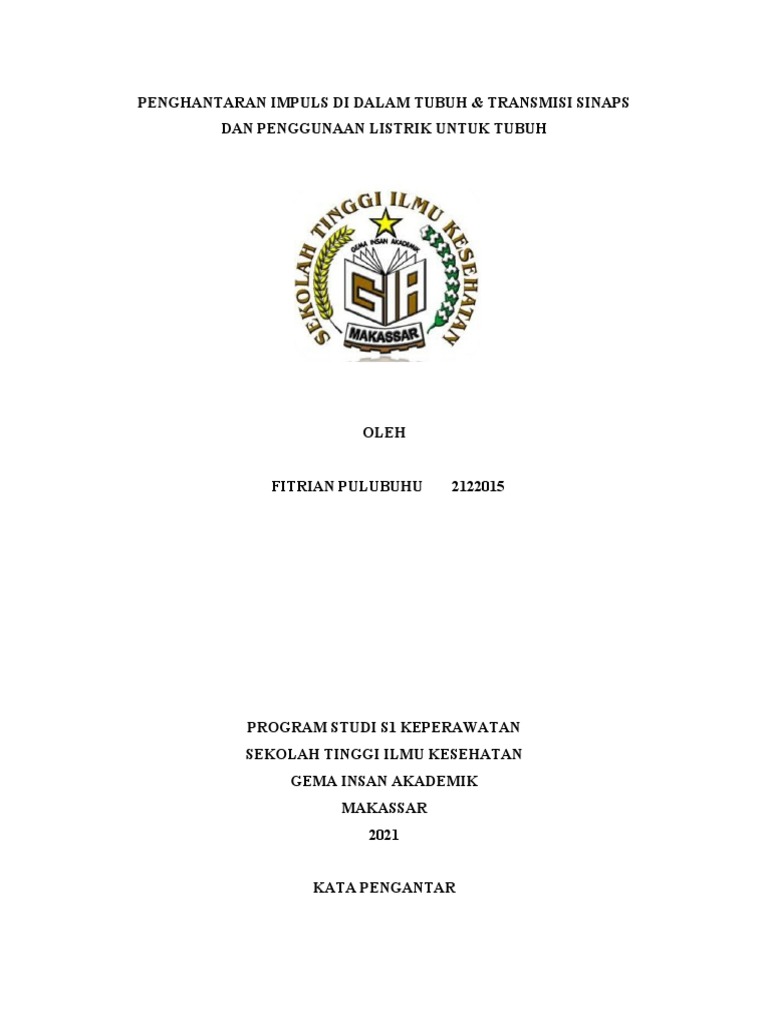 Fitrian Pulubuhu (2122015) Penghantaran Implus Di Dalam Tubuh&transmisi ...