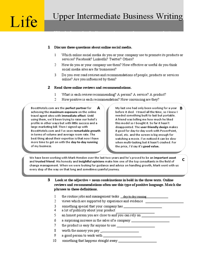 Upper Intermediate Business Writing | PDF | Social Media | Popular ...