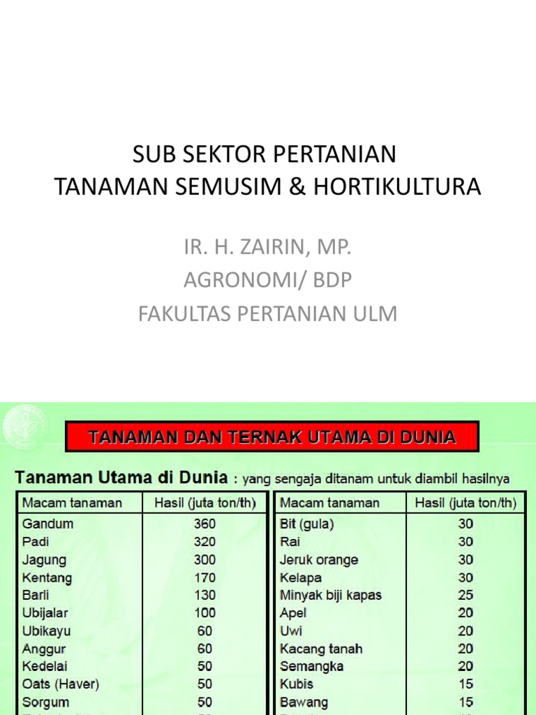 Tanaman Semusim Dan Hortikultura | PDF | Griya & Taman | Teknologi ...