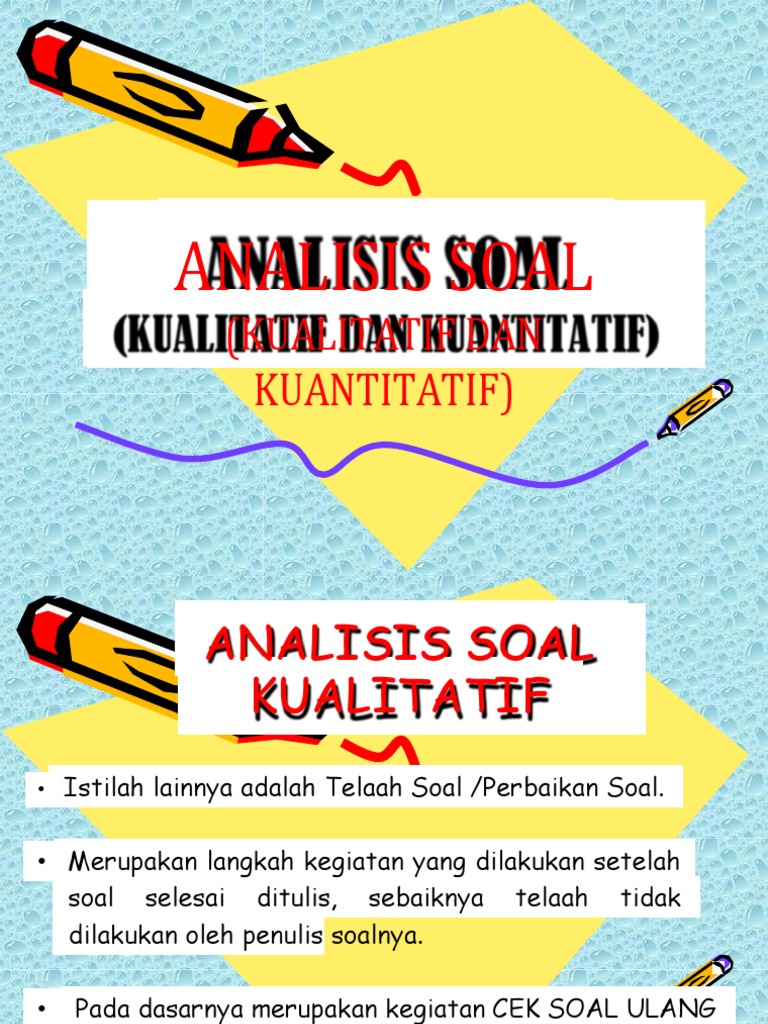 Analisis Soal Kualitatif Dan Kuantitatif | PDF