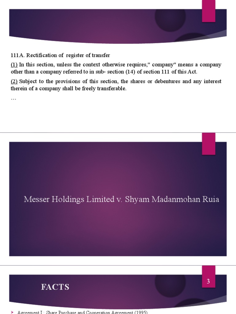 Transferability of Shares | PDF