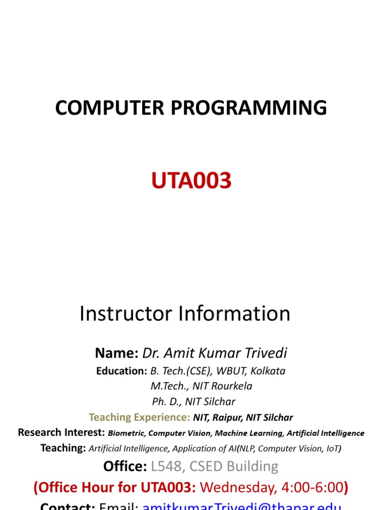 Uta0035656 Pdf Integer Computer Science Computer Programming