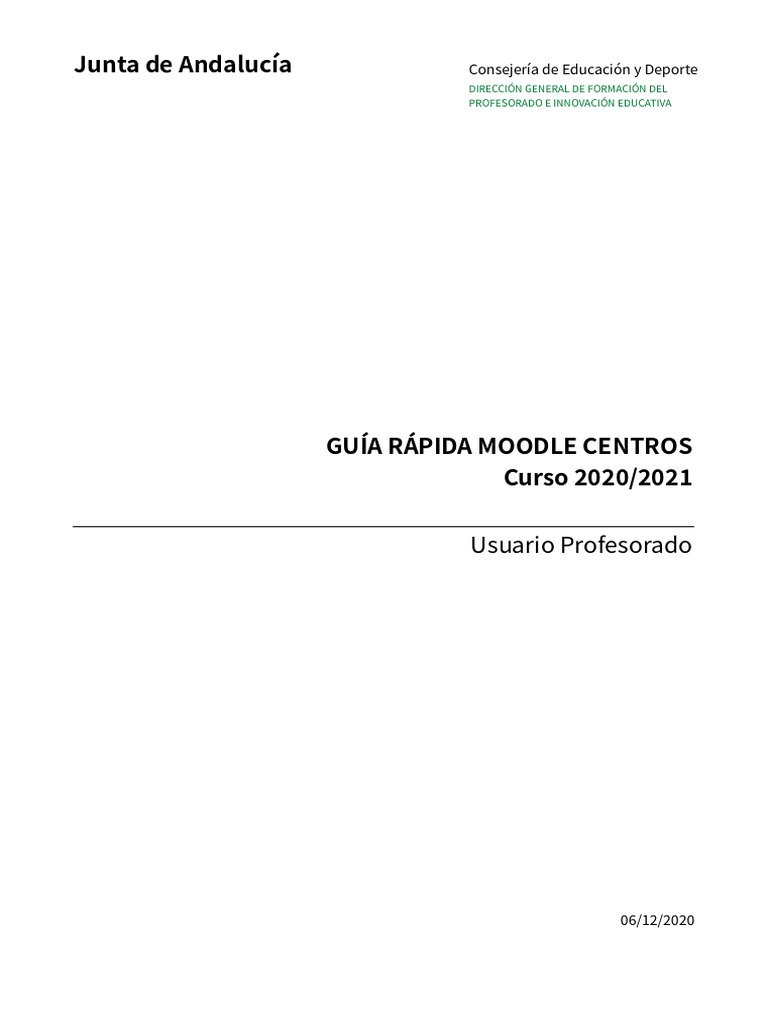 Tutorial Moodle Centros | PDF | Moodle | Maestros