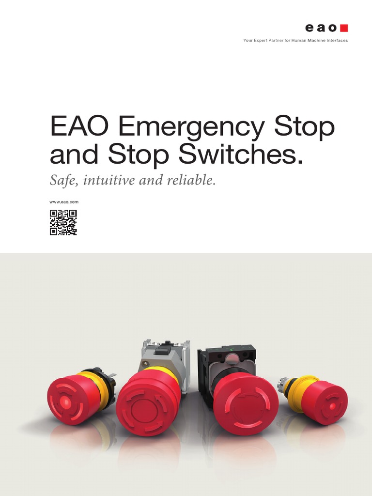 EAO PB E-Stop and Stop Switches EN | PDF | Switch | Automation