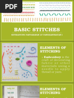 Basic Hand Stitches | PDF | Embroidery | Sewing