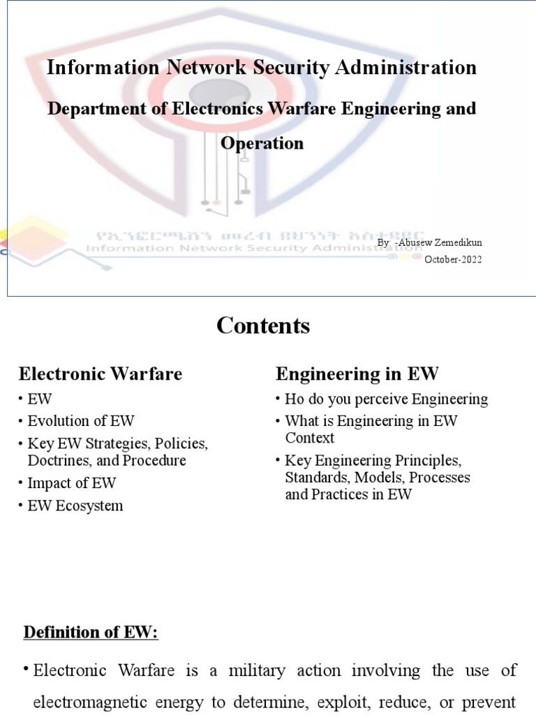 Engineering Principles and Practices for Effective Electronic Warfare ...