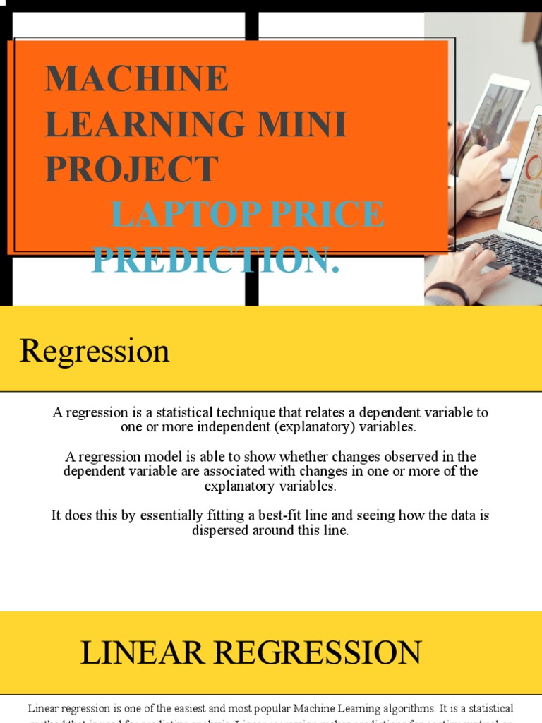 ML PPT On Laptop Price Prediction | PDF | Regression Analysis | Dependent And Independent Variables