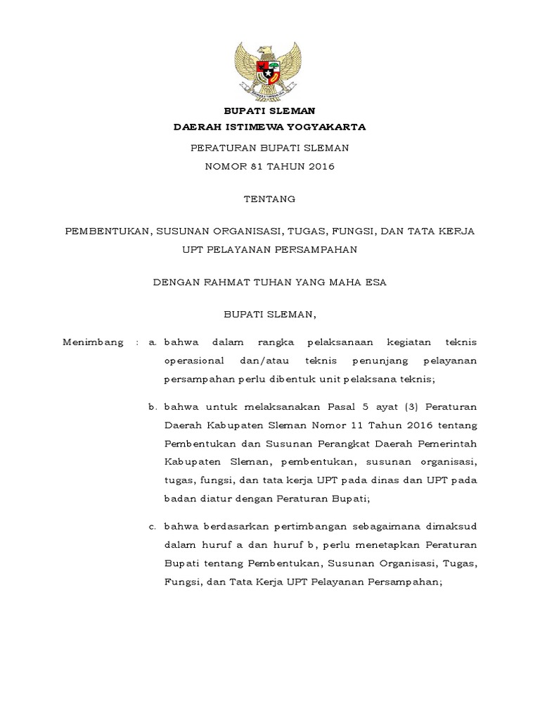 Upt Persampahan Sleman | PDF