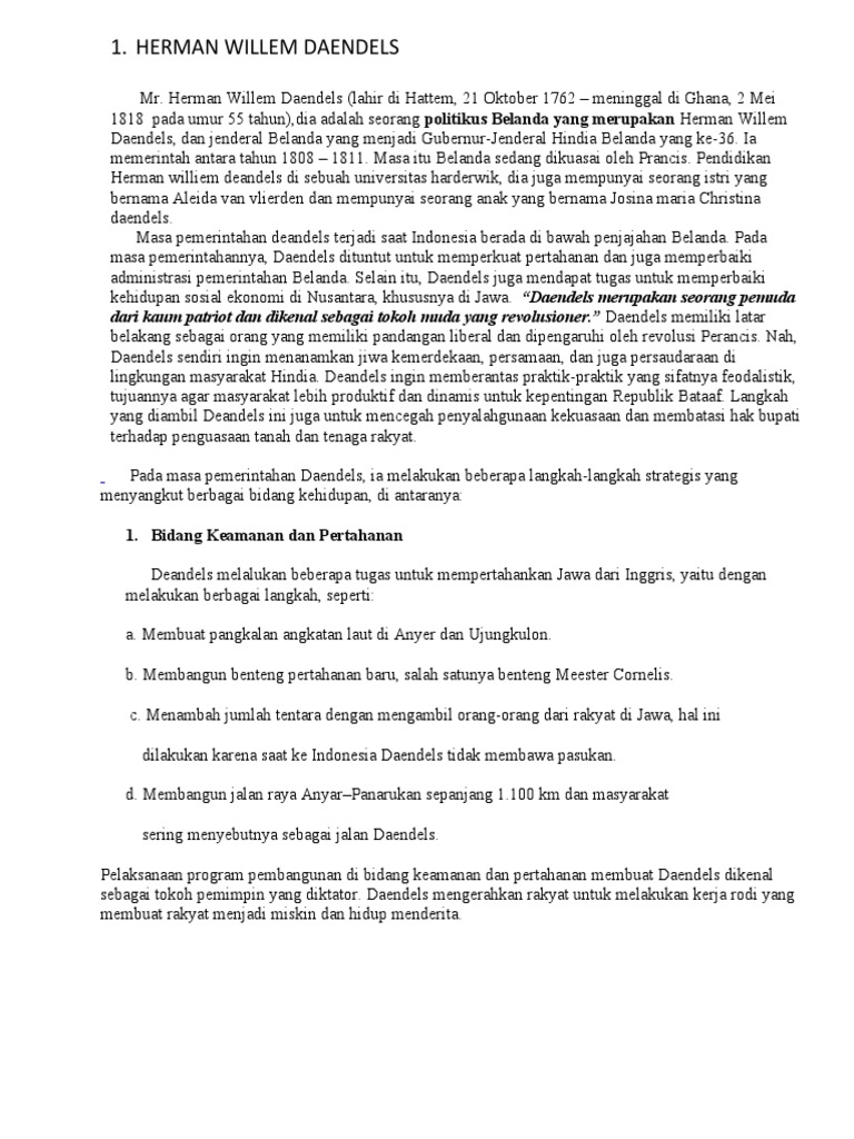 Herman Willem Daendels | PDF