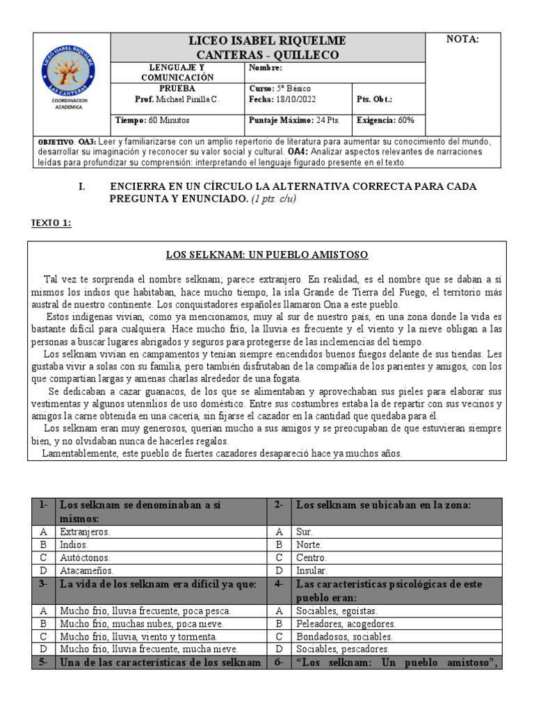 Prueba 3 de Comprension Lectora Segundo Semestre | PDF | Estrellas | Universo