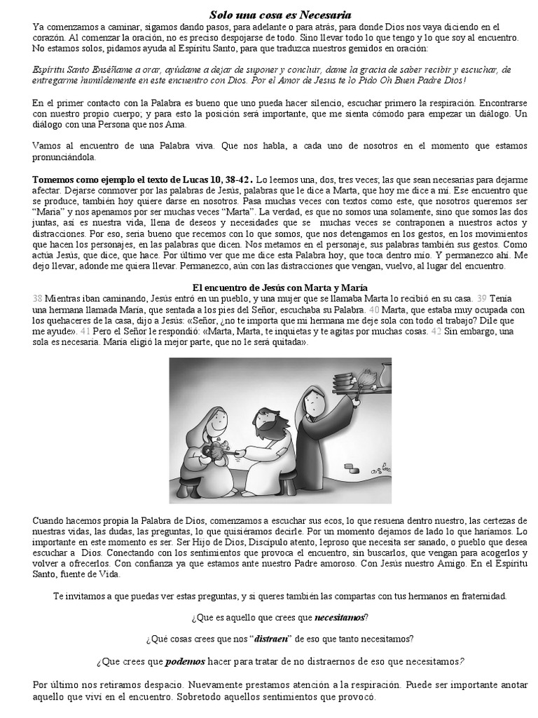 Encuentro Marta y Maria Con Jesus | PDF | Oración | María, madre de Jesús