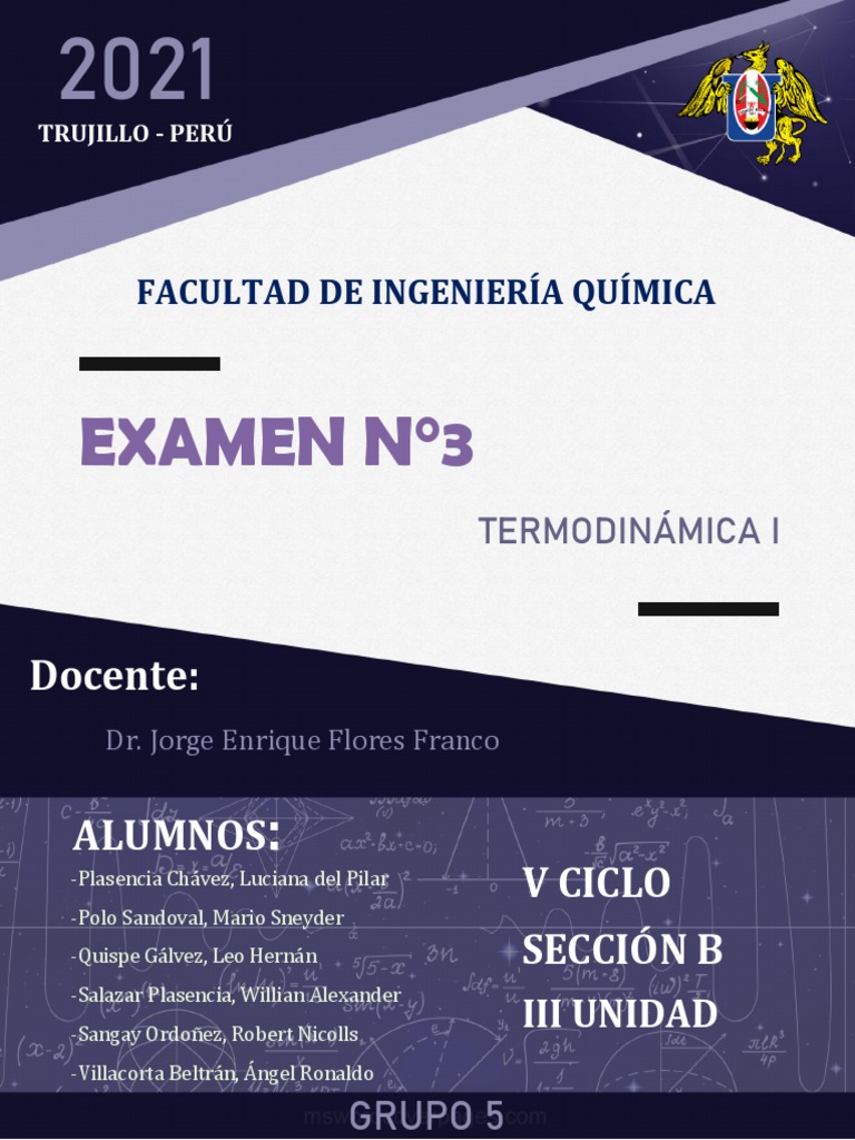 Examen N°3 | PDF | Gases | Temperatura