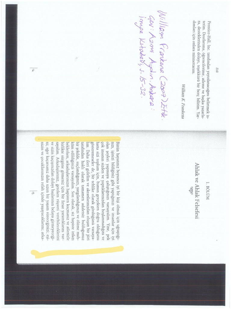 William Frankena (Okundu) Etik | PDF