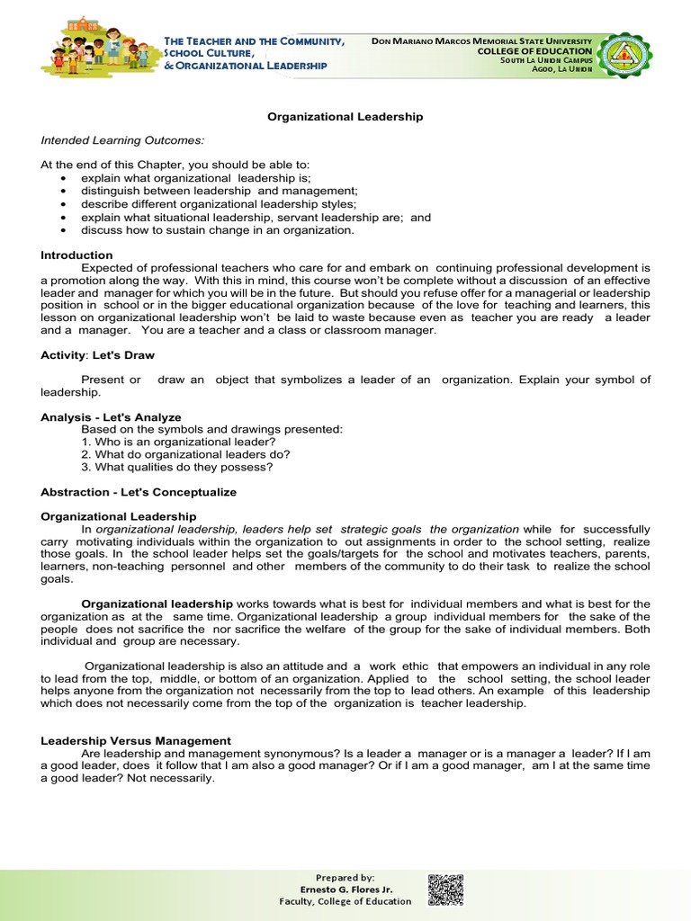 Lesson 8 Organizational Leadership | Download Free PDF | Leadership