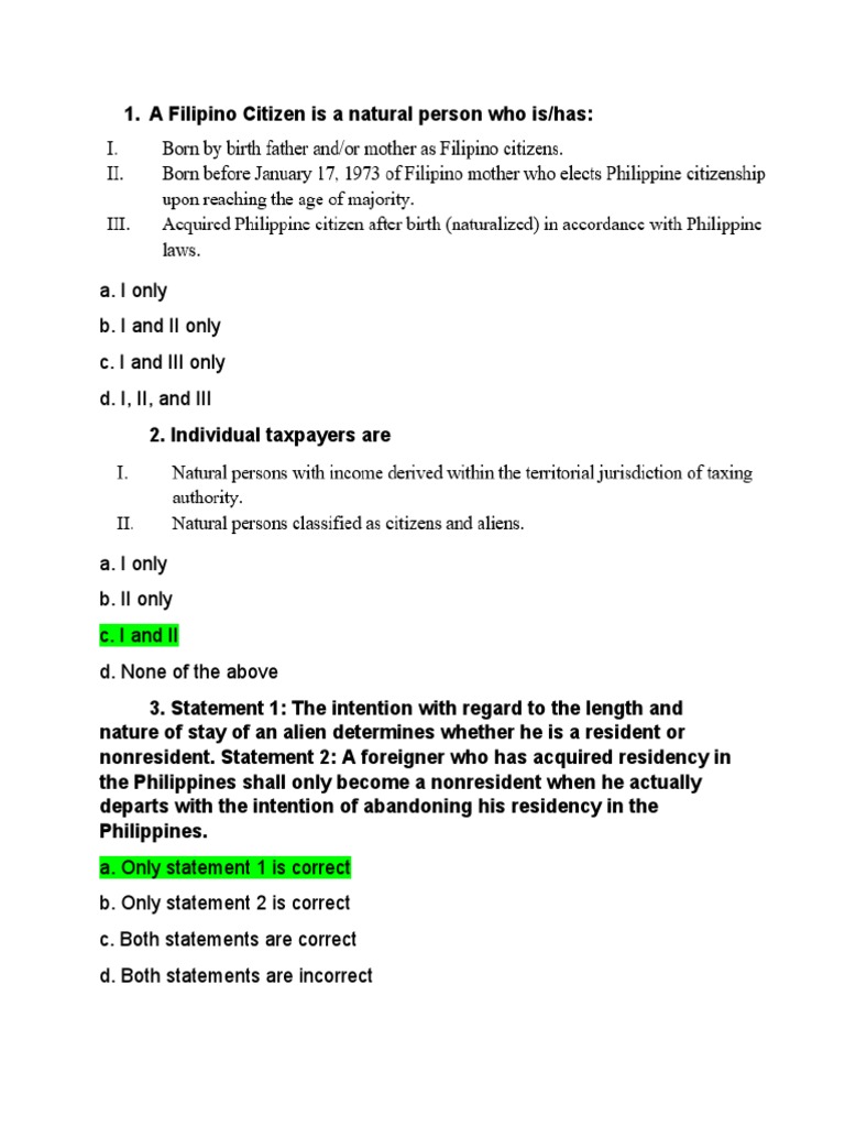 Income Taxation Midterm Exam Answers | PDF | Taxes | Employee Benefits