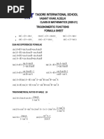 Math 30-1 Formula Sheet | PDF | Logarithm | Trigonometric Functions