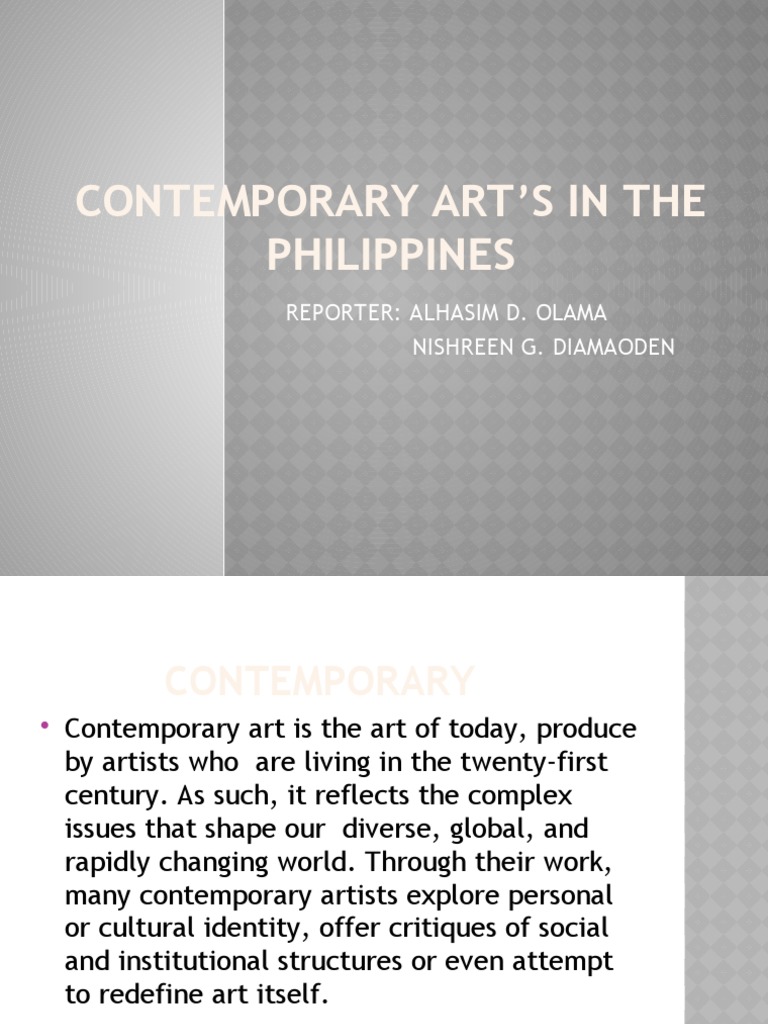 Contemporary Arts in The Philippines | PDF