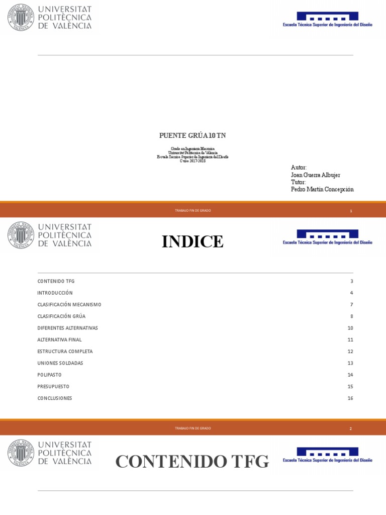 Presentaci A N TFG | PDF | Presupuesto