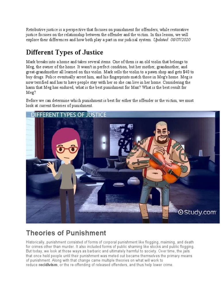 Restorative Justice Versus Retributive Justice | PDF | Restorative ...