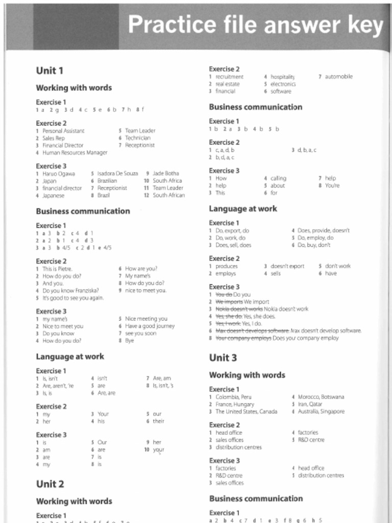 Elementary - answer key | PDF