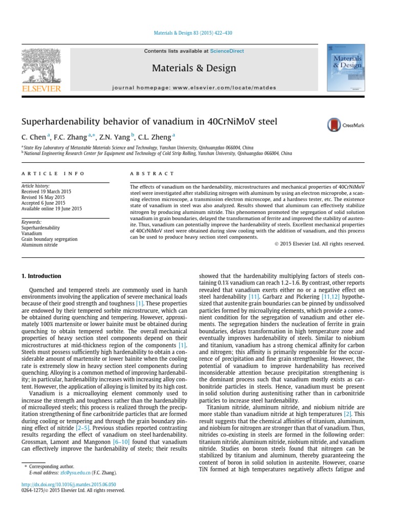 1 s2.0 S0264127515004001 Main | PDF | Steel | Materials Science