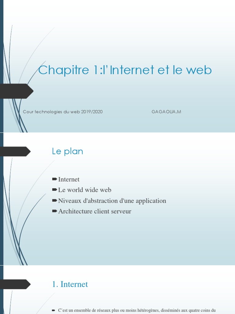 Chapitre 1 | PDF | Internet | Internet et Web