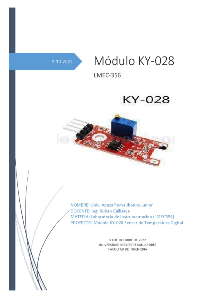 Módulo KY-028 | PDF | Resistor | Temperatura