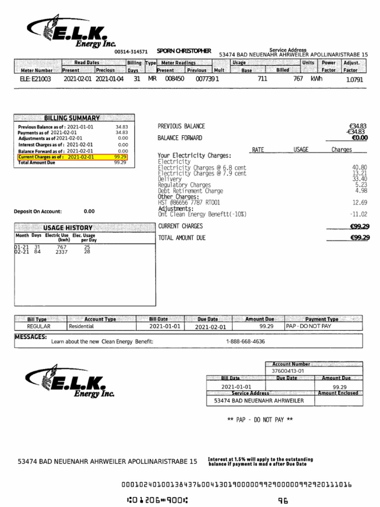 Energy Bill | PDF