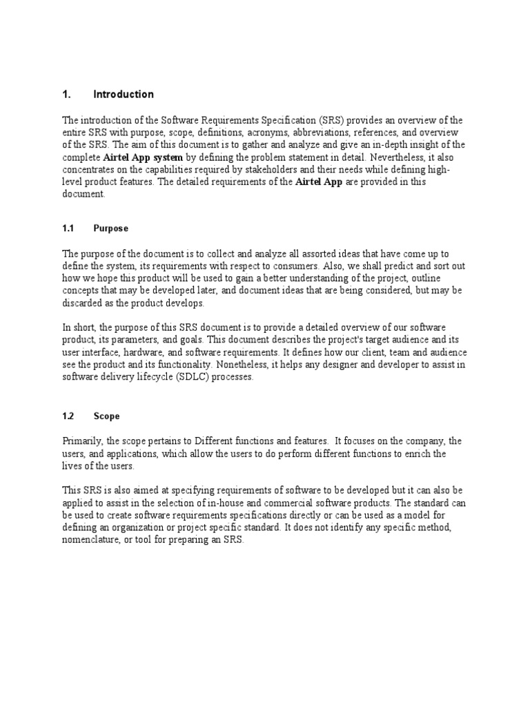 Software Requirements Specification | Download Free PDF | Application Software | Mobile App