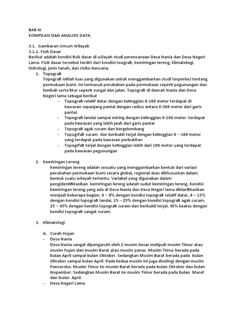 Data Fisik Dasar Dan Ruang Perbaiki | PDF