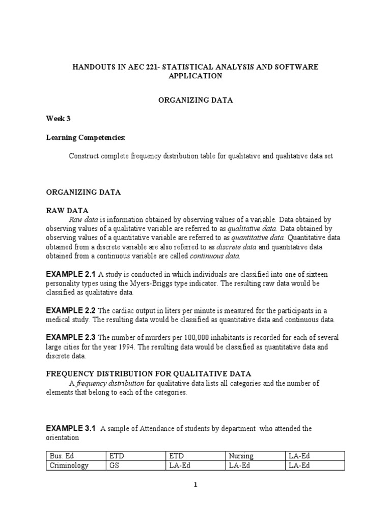 Organizing Data | PDF | Probability Distribution | Data