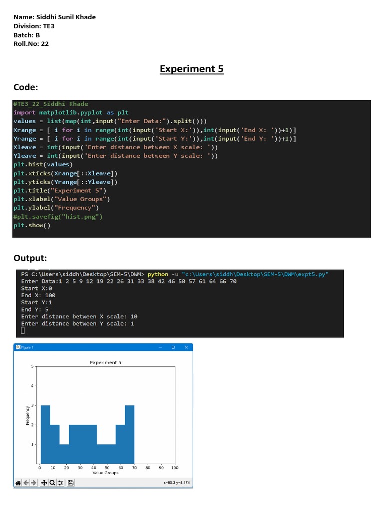 DWM Expt5 | PDF | Teaching Methods & Materials | Science & Mathematics
