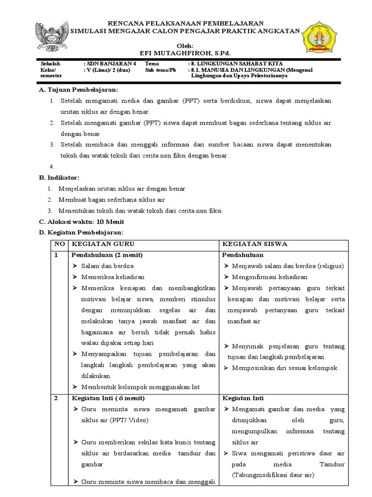 RPP CPP Efi 2021 01 | PDF | Sains & Matematika