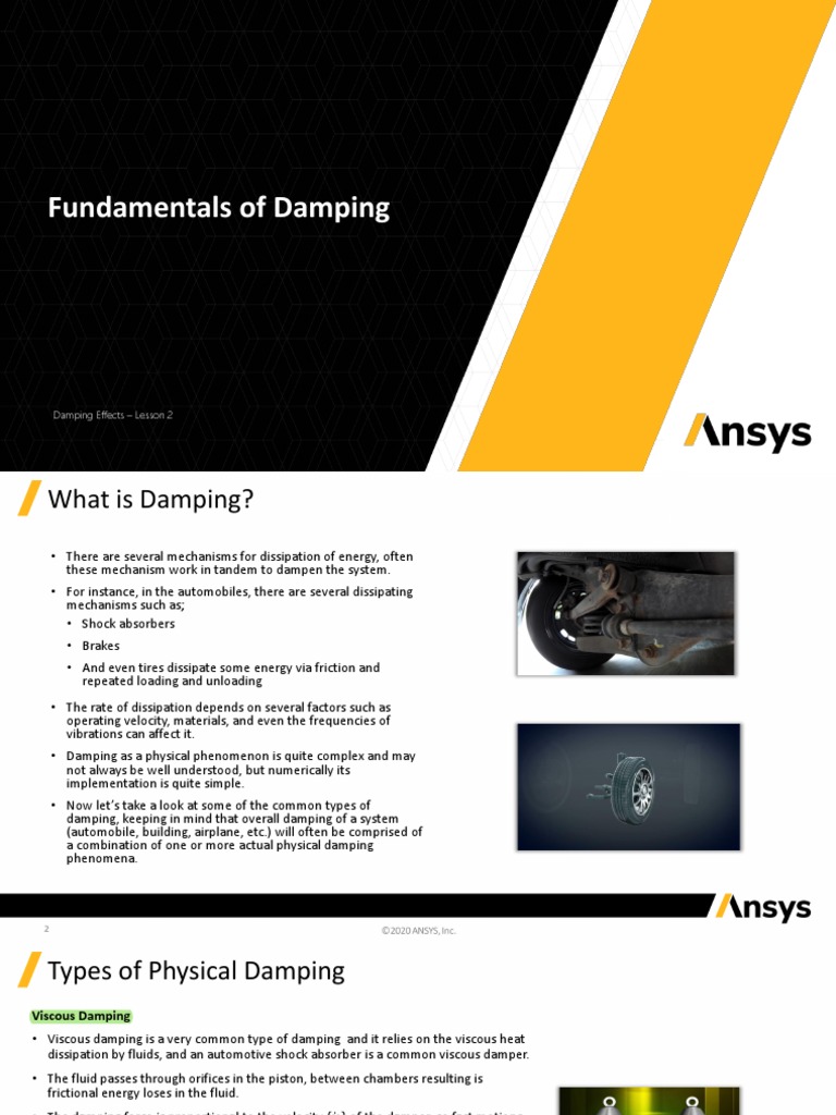 Lesson2 Fundamentals of Damping | PDF | Damping | Friction