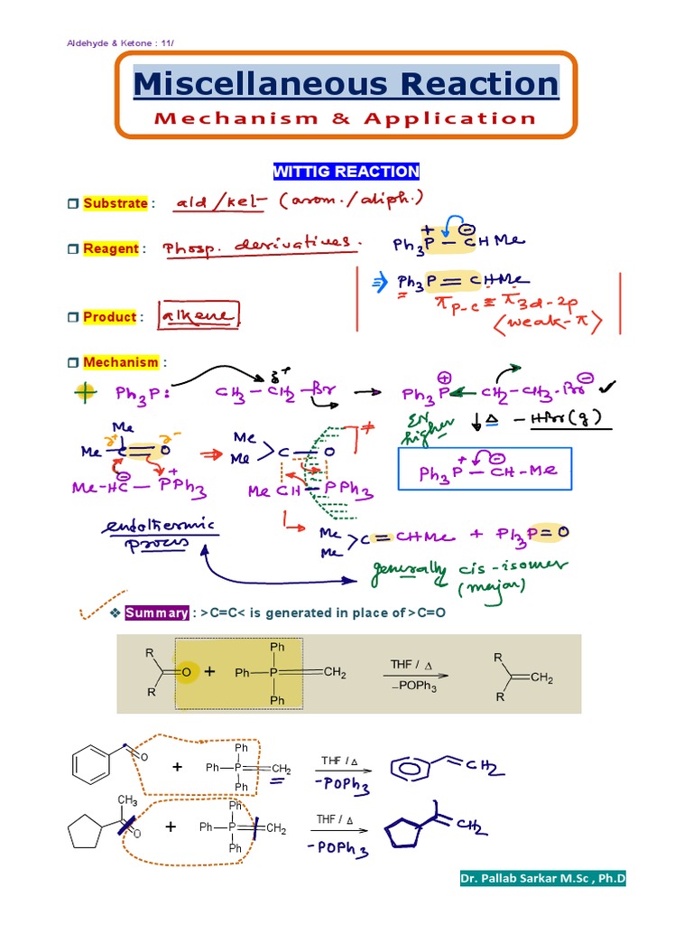 11 - Miscellaneous Reaction | PDF | Ketone | Polymerization