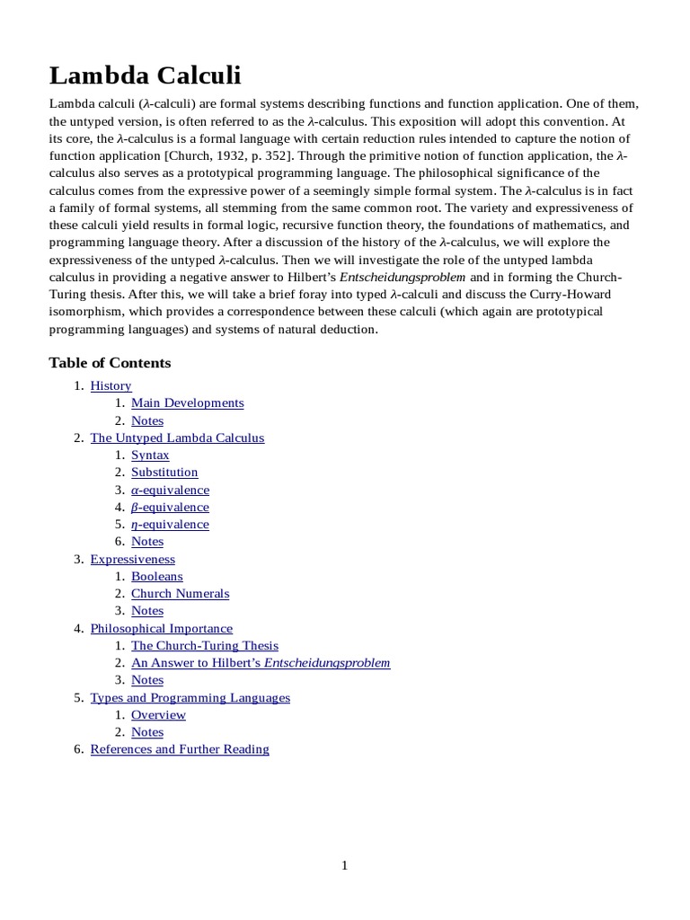 Lambda Calculi | PDF | Function (Mathematics) | Syntax (Logic)