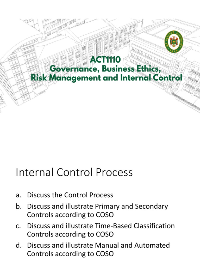 Lesson 4 - INTERNAL CONTROL PROCESS | PDF | Internal Control | Audit