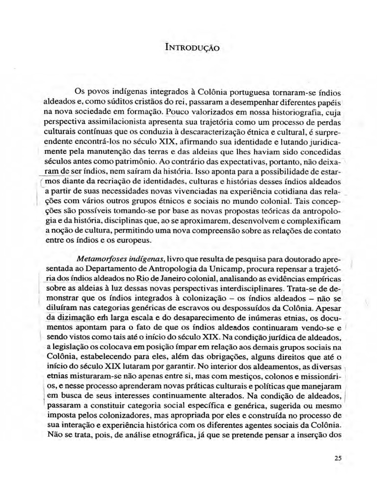 ALMEIDA, Maria Regina Celestino - Metamorfoses Indigenas (Introdução e ...