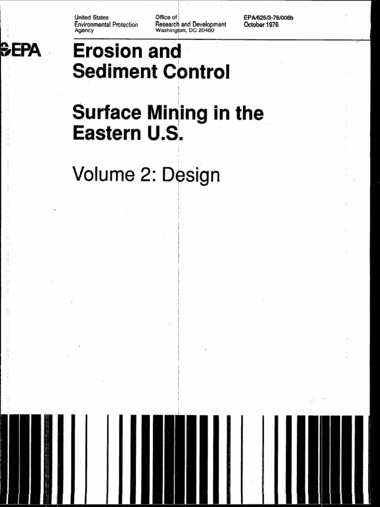 EPA (1976) Erosion and Sediment Control Surface Mining in The Eastern U ...