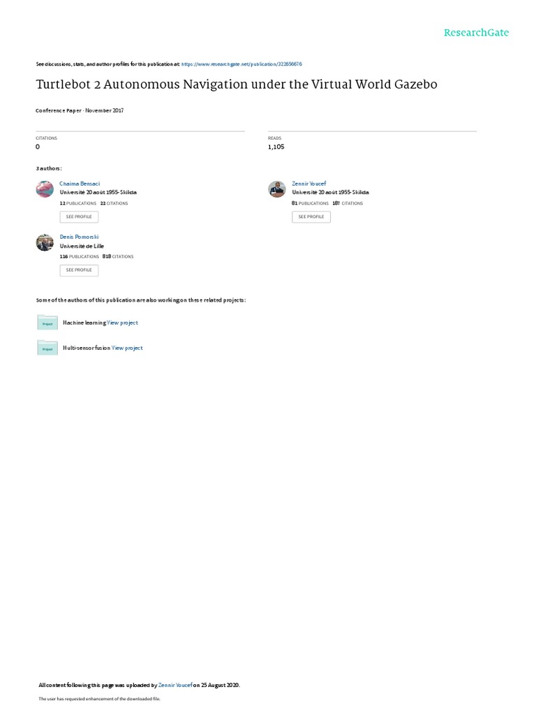 Turtlebot 2 Navigation in Gazebo | PDF | Inertial Navigation System | Robot