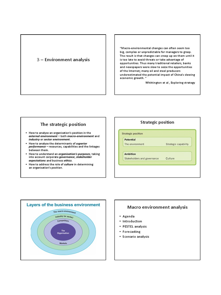 Macro-environmental analysis | PDF | Scenario Planning | Risk
