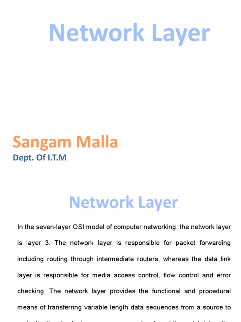 Network Layer Functions Pdf Computer Network Routing