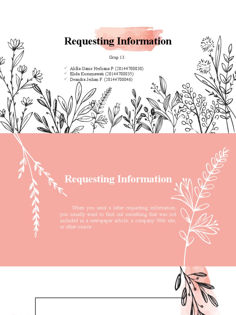 Requesting Info | PDF | Newspapers | Communication